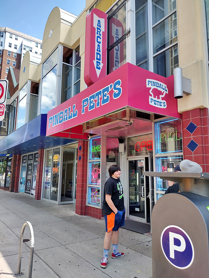 The gateway to nostalgia stands ready. Step inside and leave your adulting worries at the door &ndash; it's game time!