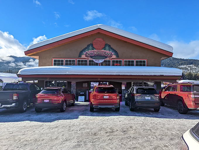 Snow or shine, the Old Mill Cafe stands ready to warm your soul and fill your belly. It's like a lighthouse, but for hungry travelers.