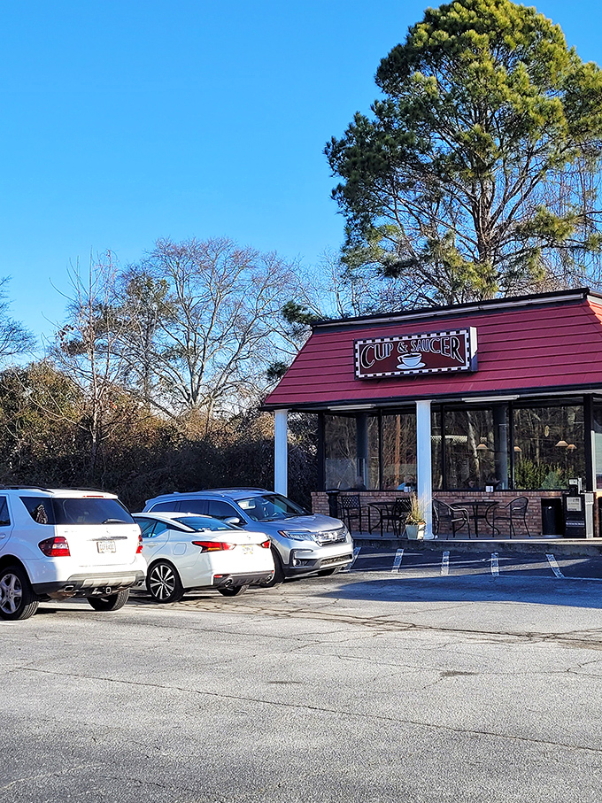 Cup & Saucer: Where the parking lot's always full and the food coma's always worth it. Your diet can wait another day.