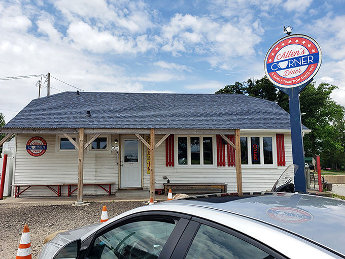 Your breakfast beacon awaits! This cheerful exterior is like a lighthouse guiding hungry souls to a safe harbor of deliciousness.