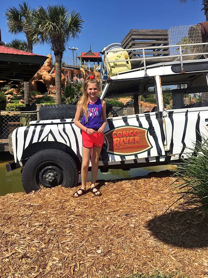 All aboard the Congo Cruiser! This zebra-striped chariot isn't just eye-catching &ndash; it's a reminder that in mini-golf, it's not about the destination, it's about the journey.