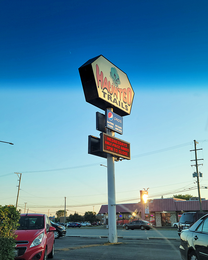 "Your one-stop shop for all things that go bump in the night! This sign beckons brave souls into a world where every day is Halloween."