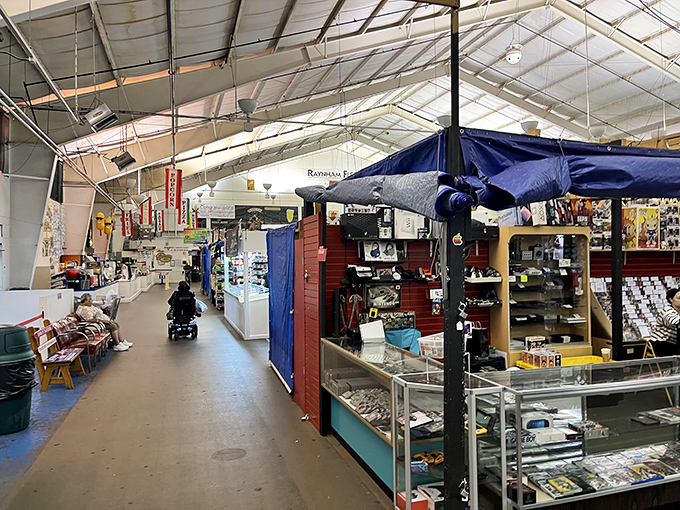 Aisle be there for you! This spacious interior is a bargain hunter's playground, where every turn promises a new adventure in thrifting.