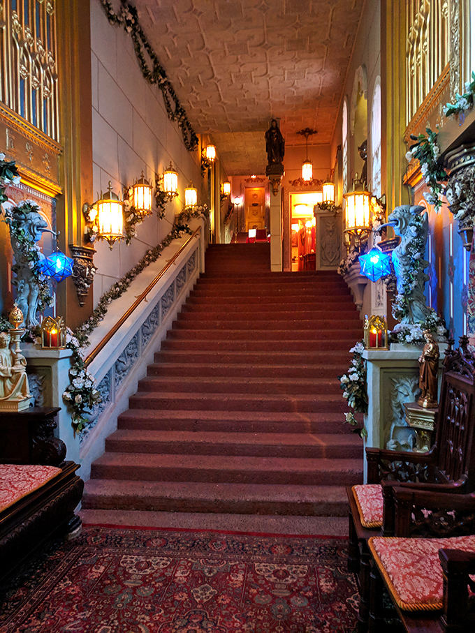 Stairway to heaven or just the next floor? Either way, this grand staircase promises more marvels with every step.