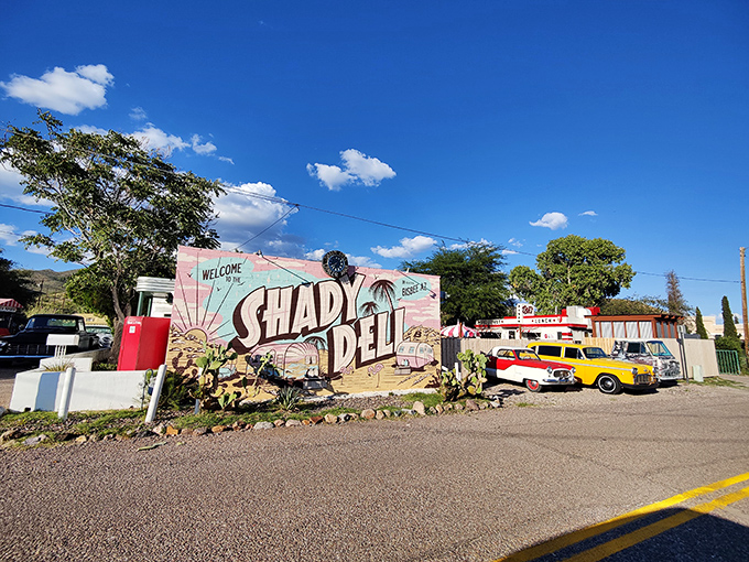 Park your DeLorean and stay awhile! This retro car park is like a automotive time capsule. Just remember: what happens in the '50s, stays in the '50s!
