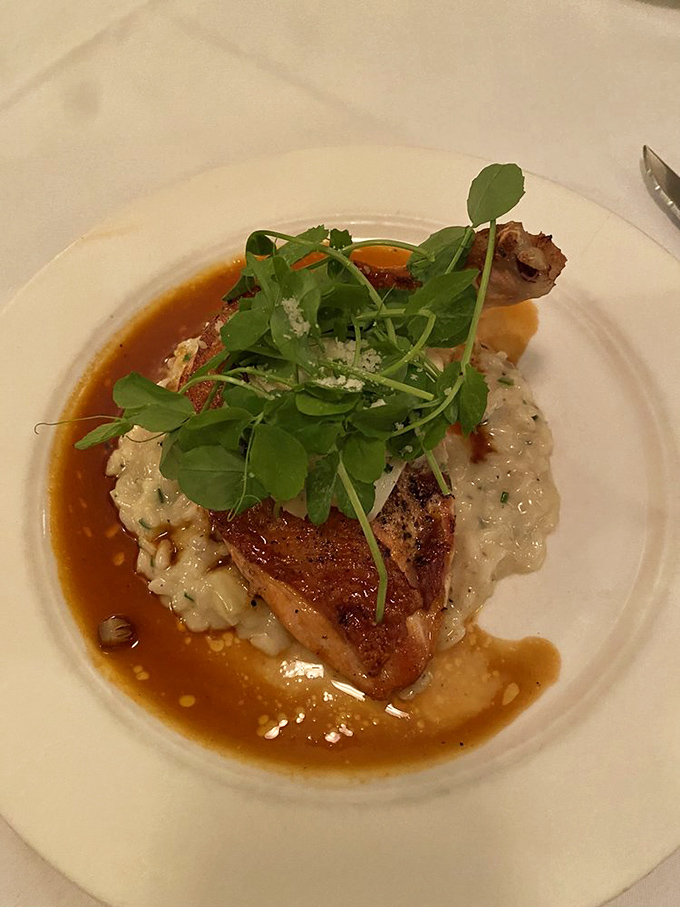 This chicken breast is so perfectly plated, it's like edible modern art. Picasso, meet poultry! 