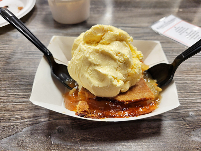 The grand finale: A cobbler so good, it'll make you forget you just ate your weight in BBQ. Almost.