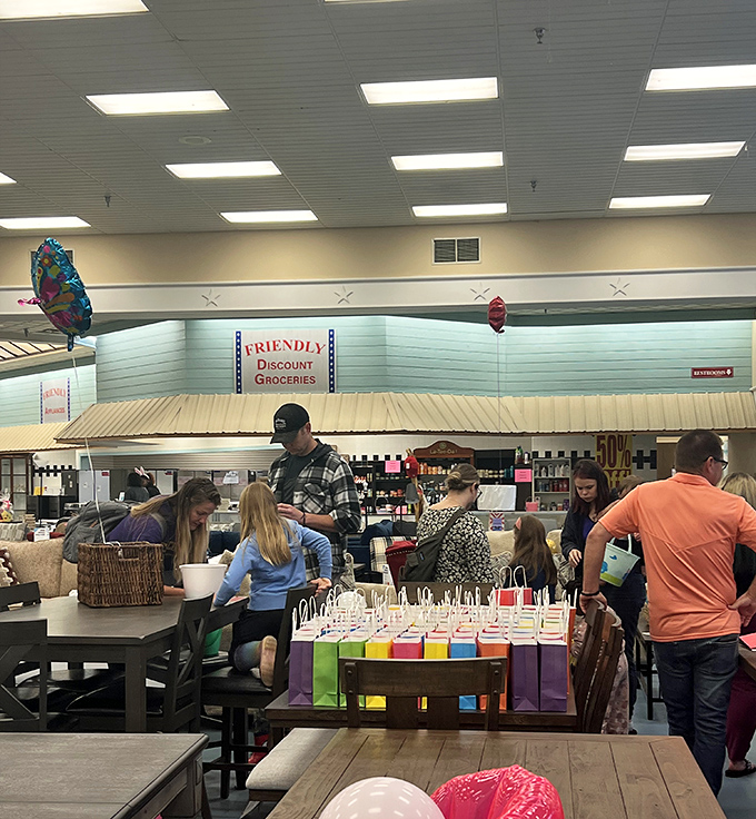 Bargain hunters in their natural habitat! Watch as savvy shoppers navigate the aisles, hunting for that perfect find at a friendly price.