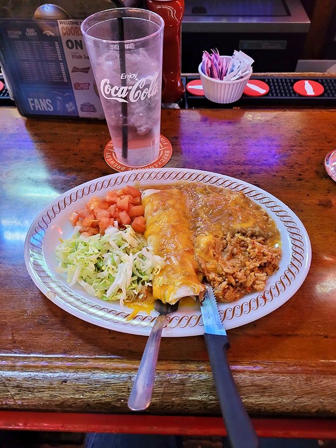 Enchiladas that could make a grown man weep with joy. Paired with rice and beans, it's a fiesta on a plate!