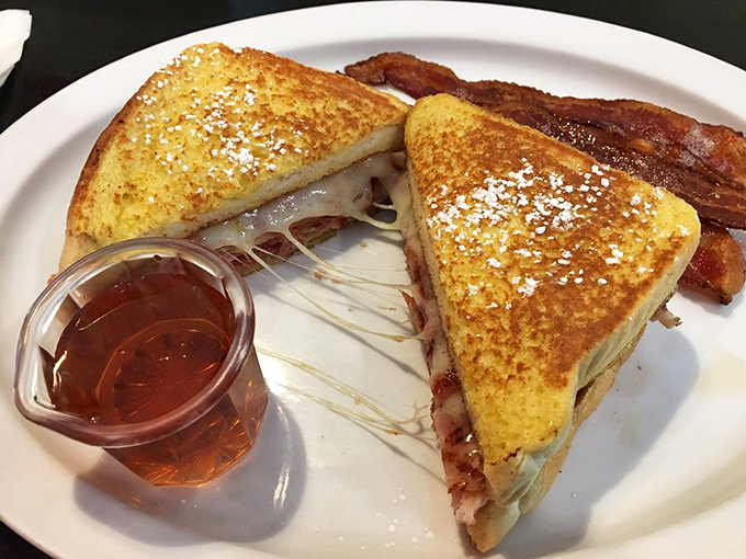 Grilled cheese perfection that would make even the moon jealous. Houston, we have a delicious problem!