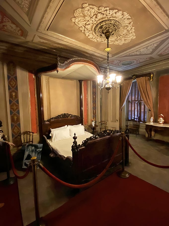 Sweet dreams are made of this: a bedroom fit for royalty, or at least someone who's really good at pretending.