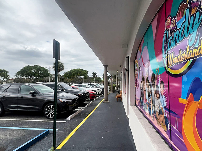 Don't judge a book by its cover - or a candy store by its parking lot. Behind this ordinary exterior lies a world of extraordinary sweetness!