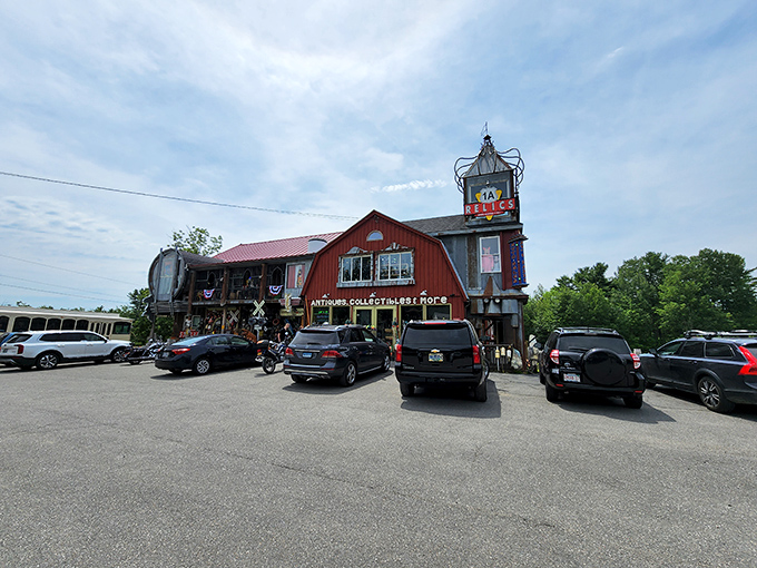 Parking lot or time machine depot? You decide. Just remember where you left your DeLorean among all these modern chariots.