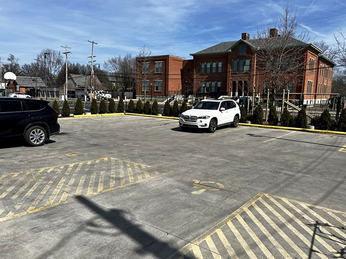 Park your lederhosen here! Even the parking lot at Valter's promises a no-fuss start to your German culinary journey.