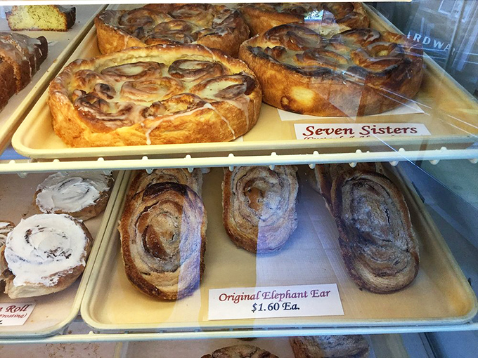 A pastry parade that puts Mardi Gras to shame! From Danish delights to American classics, Bendtsen's display case is a United Nations of treats.