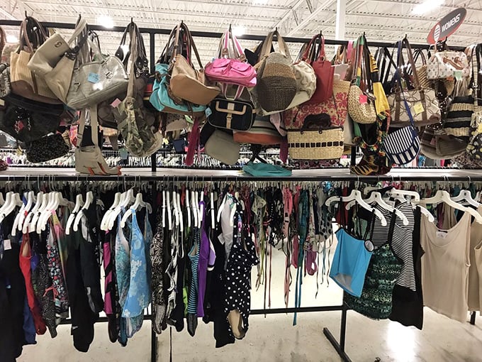 Handbag heaven or purse purgatory? Either way, there's a bag here for every occasion... and then some.