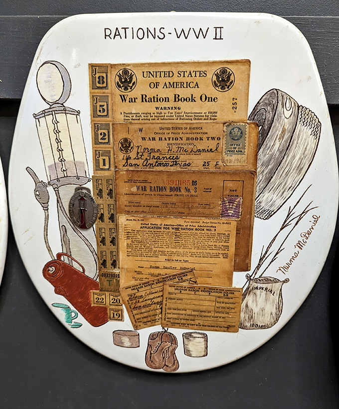 A poignant reminder of wartime sacrifice, right where you least expect it. History lessons come in all shapes &ndash; even oval ones.