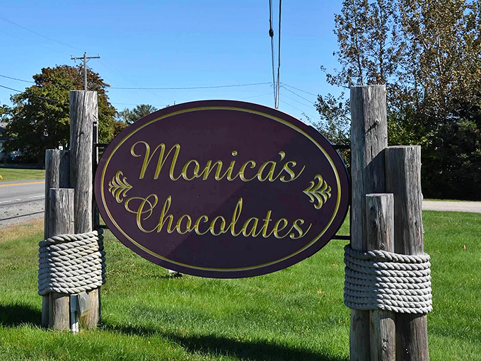 The sign says it all &ndash; Monica's Chocolates: where sweet dreams and reality deliciously collide!