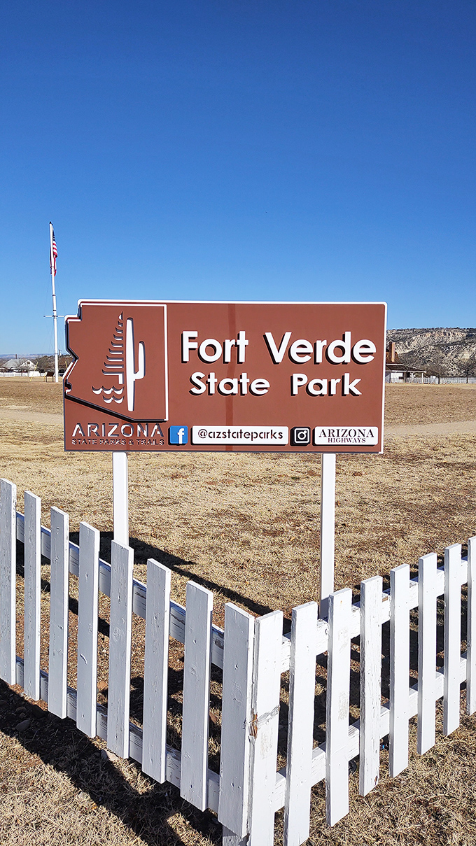 You are here... in 1871! This sign isn't just marking a park; it's your personal invitation to step into a living history book.