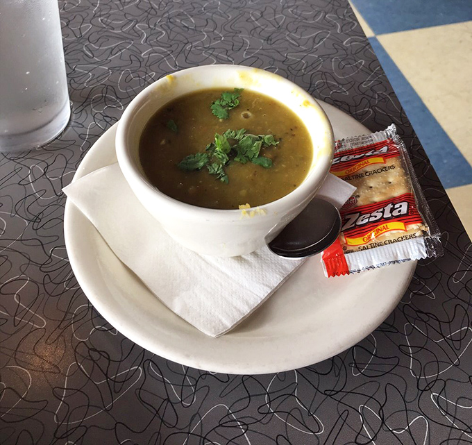 A bowl of cozy! This split pea with ham soup is like a warm sweater for your soul, perfect for those chilly Midwest mornings.