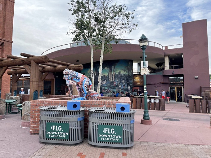 A burger oasis in the heart of Flagstaff! This colorful exterior promises a flavor adventure that'll have you planning your next visit before you leave.