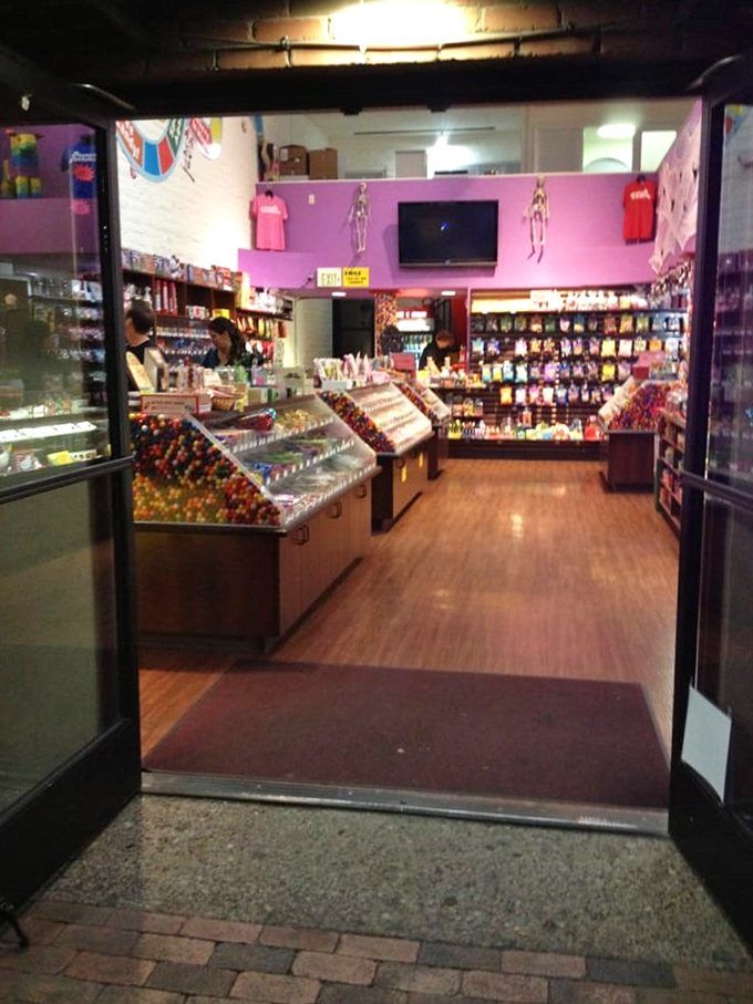 The siren call of sugar beckons from within! This view from the street is your last chance to turn back before surrendering to sweet, sweet temptation.