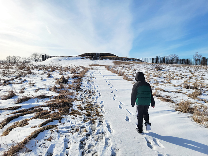 Winter wonderland meets ancient mystery! It's like Game of Thrones' Wall, but with fewer White Walkers and more Midwestern hospitality.