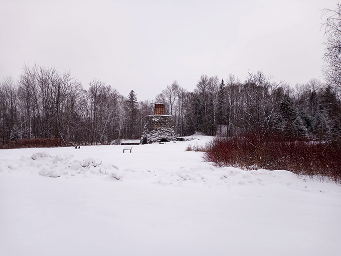 Winter wonderland meets industrial chic. Snow transforms this historic site into a scene straight out of a frosty fairy tale.