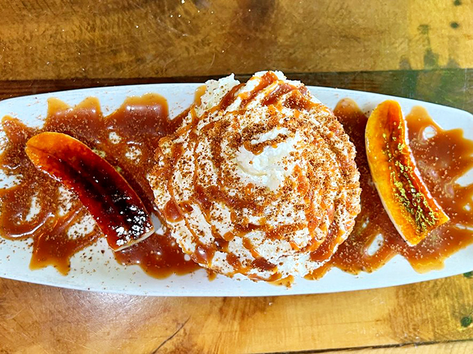 Is it a cloud? A dream? Nope, it's banana cream pie! This fluffy masterpiece looks like it could float away if not anchored by that caramel drizzle.