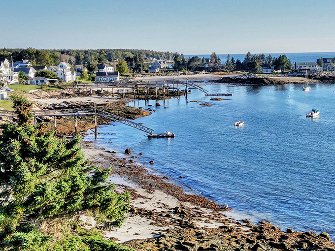 Coastal Maine at its finest: Where colonial history meets postcard-perfect views. It's like time took a vacation and forgot to leave.