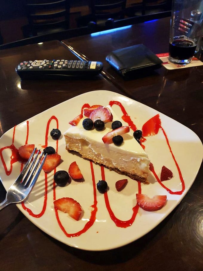 Sweet dreams are made of this! This berry-topped cheesecake slice is so pretty, it's almost a shame to eat it. Almost.