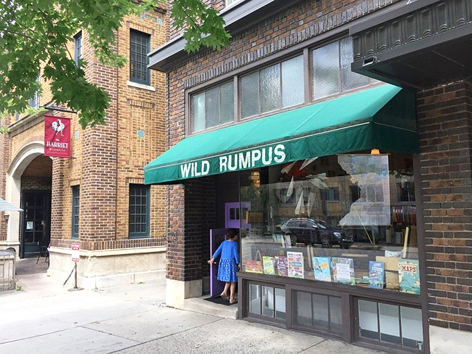 Step right up, folks! This unassuming entrance is actually a portal to a world of wonder. Don't let the simple facade fool you &ndash; magic awaits inside!