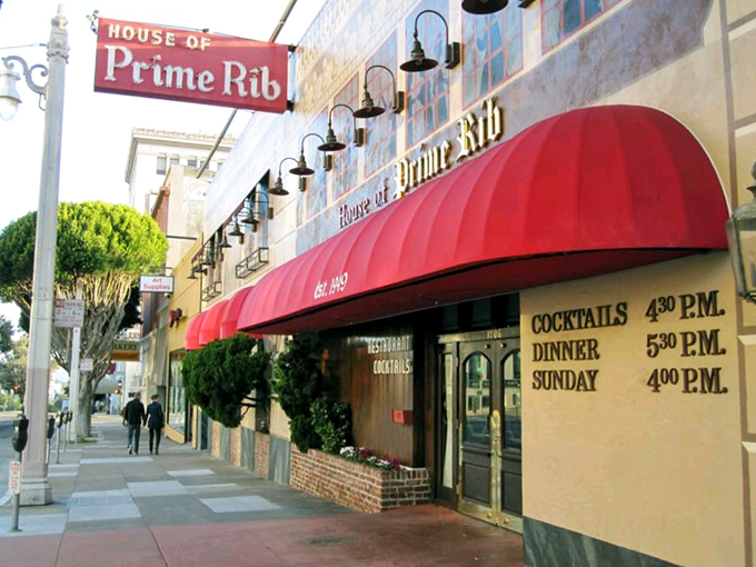 The gateway to gastronomic bliss! This entrance isn't just a door, it's a portal to a world where prime rib reigns supreme and calories don't count.