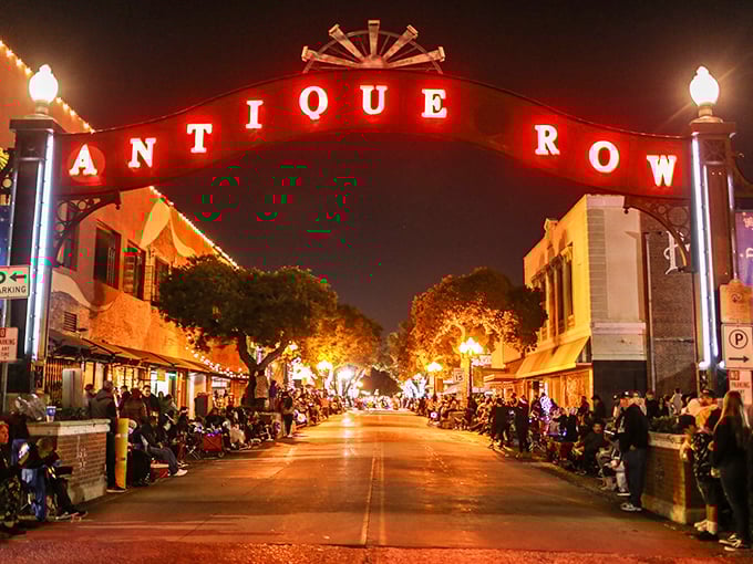 Pomona after dark: When the sun sets, the fun's just getting started! Live music, twinkling lights, and a crowd ready to paint the town red (or whatever color's trending).