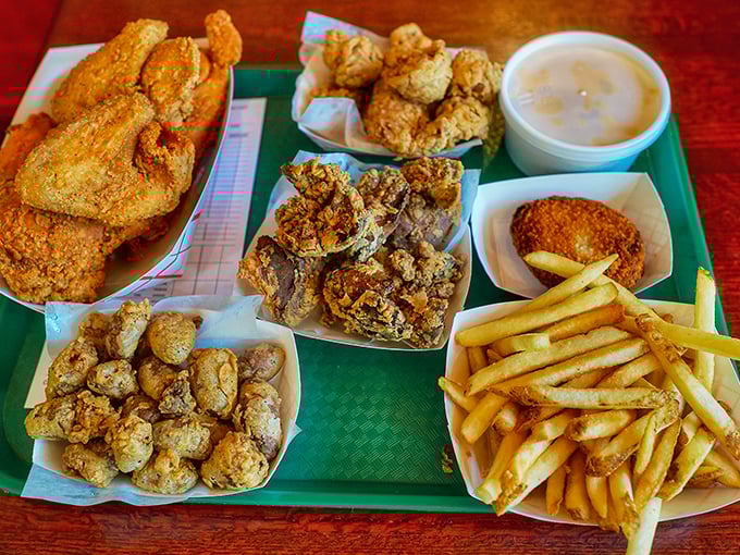 A feast fit for a king... if that king had an insatiable craving for comfort food. This spread is what cheat day dreams are made of.