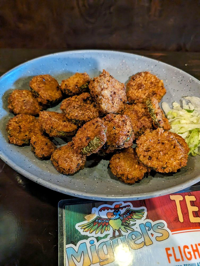 Pickle me surprised! These golden-fried dill chips are the crispy, tangy sidekick your meal didn't know it needed.