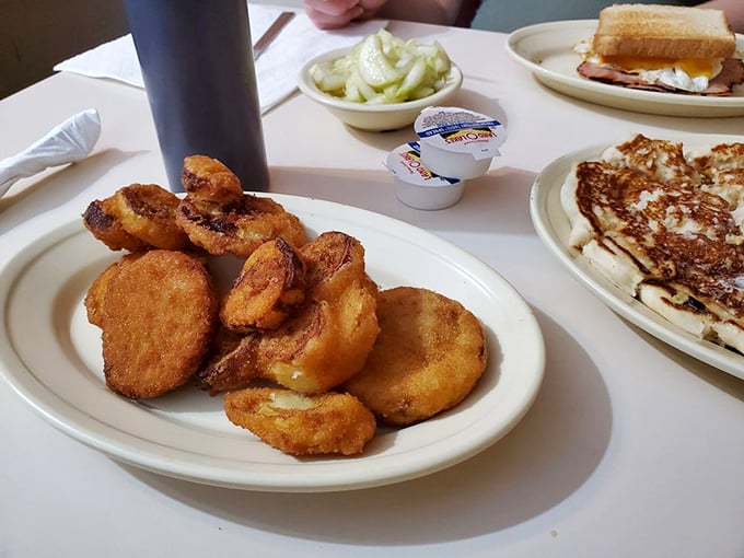 Fried squash: proof that vegetables can be comfort food too. These golden rounds are the unsung heroes of Southern cuisine.