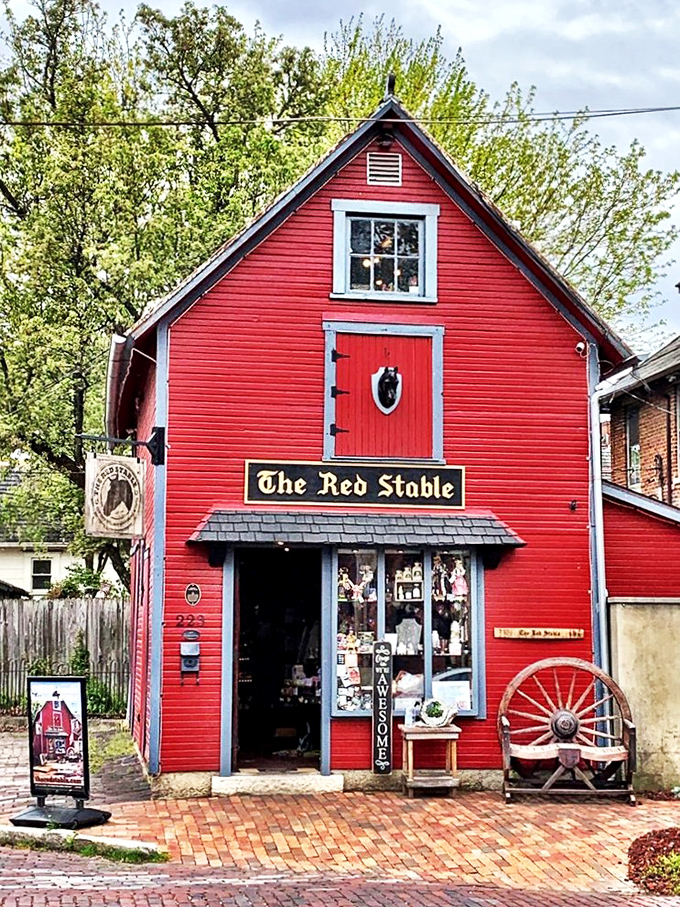 Red alert! This charming facade isn't just eye-catching; it's a siren call to curiosity seekers and souvenir hunters alike. Resistance is futile!