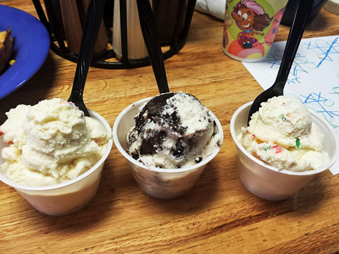 The grand finale: a trio of gelato that's smoother than a barbecue pitmaster's sales pitch. It's the cool ending to your hot flavor adventure.
