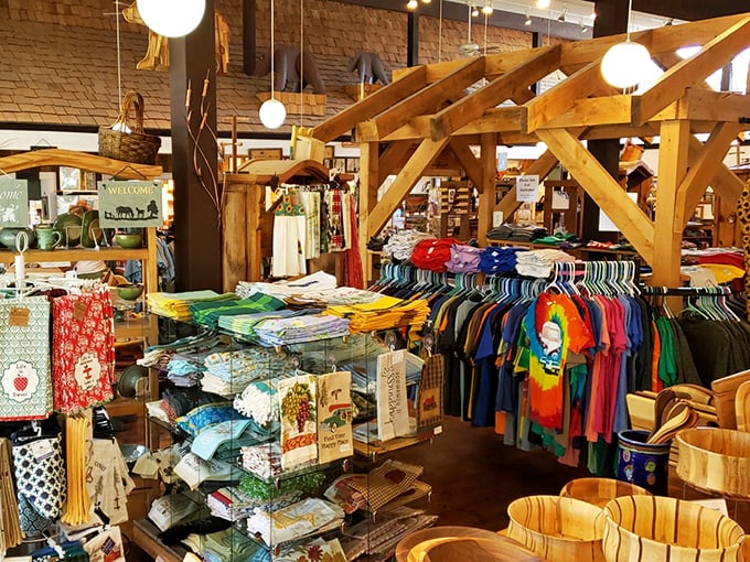 A kaleidoscope of cozy! This corner of the shop is like a warm Vermont hug in retail form. Flannel shirts not included, but highly recommended.