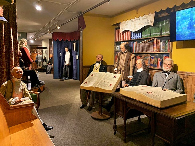 The ultimate book club! These distinguished gentlemen have been pondering the same page for decades. Talk about a slow read!