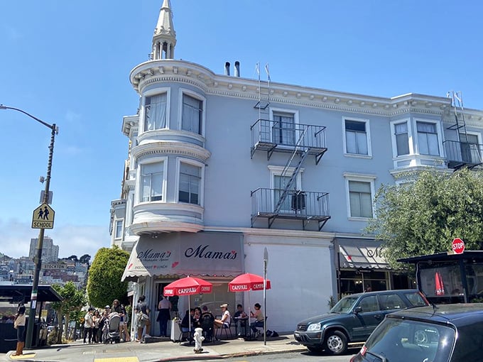 The line outside Mama's: where patience is a virtue and breakfast is the reward. Trust us, it's worth the wait!