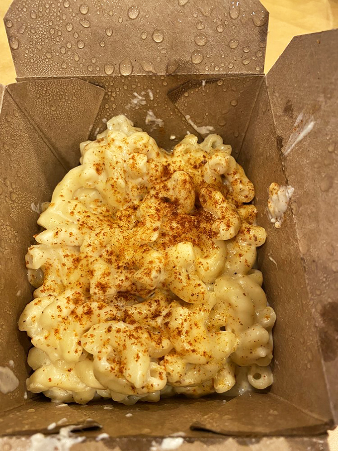 Mac and cheese that's not fooling around. It's so creamy and indulgent, it should come with a warning label: "May cause spontaneous happiness."