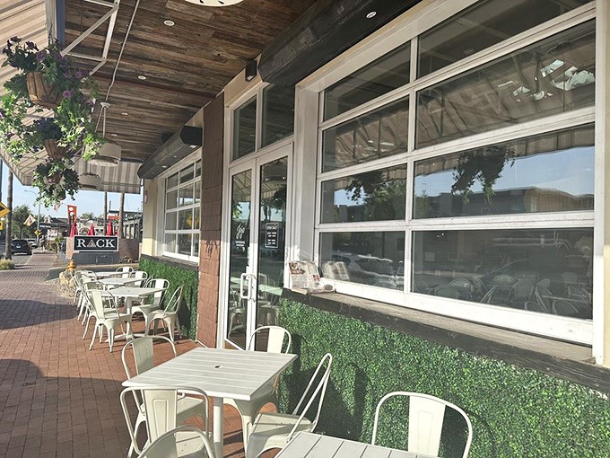 Outdoor dining at JoJo's: where the Arizona sunshine meets gourmet breakfast. It's like a picnic, but with better chairs and no ants.