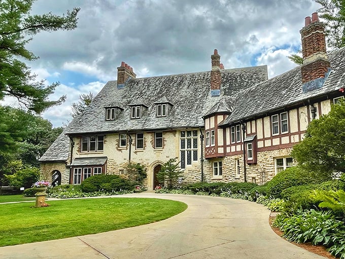 A feast for the eyes! This exterior view showcases the Plummer House in all its architectural glory.