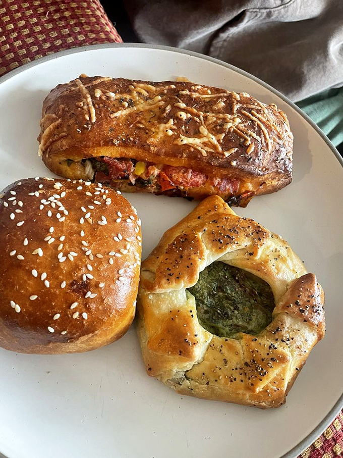 The holy trinity of baked goods! Whether you're team savory or team sweet, this plate has something to make your heart (and stomach) sing.