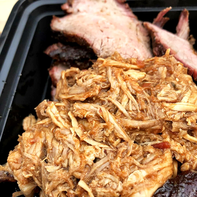 Pulled pork so tender, it practically shreds itself! This mountain of meaty goodness is calling your name.