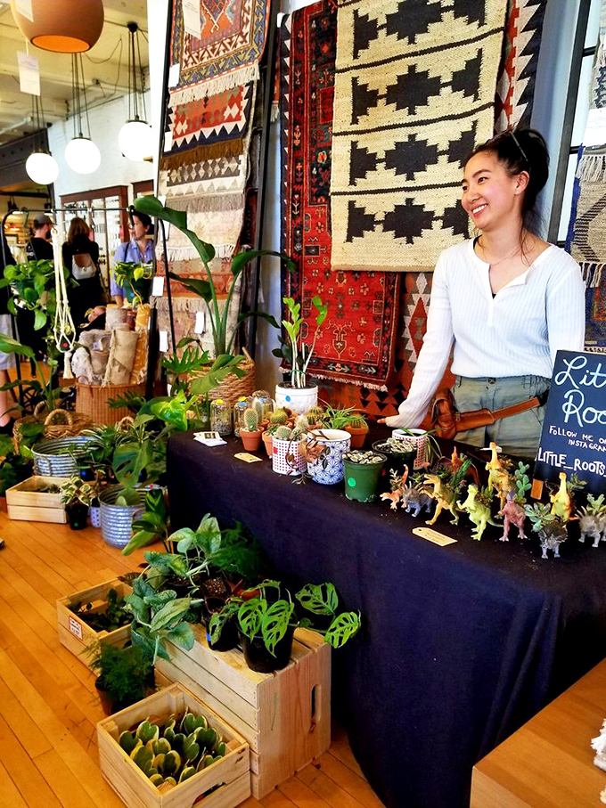 Plant parenthood meets rug revolution! This booth is a boho dream come true. Who's ready to adopt a succulent and roll out a new look?