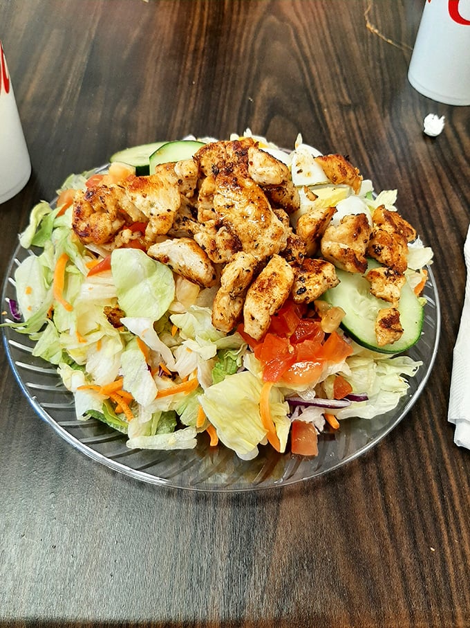 Who says you can't make friends with salad? This colorful plate is like a party for your taste buds and your waistline.