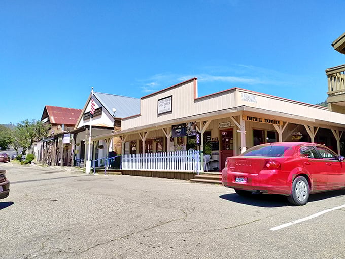 Shop 'til you drop... into a different century. Coulterville's storefronts offer a unique blend of past and present.